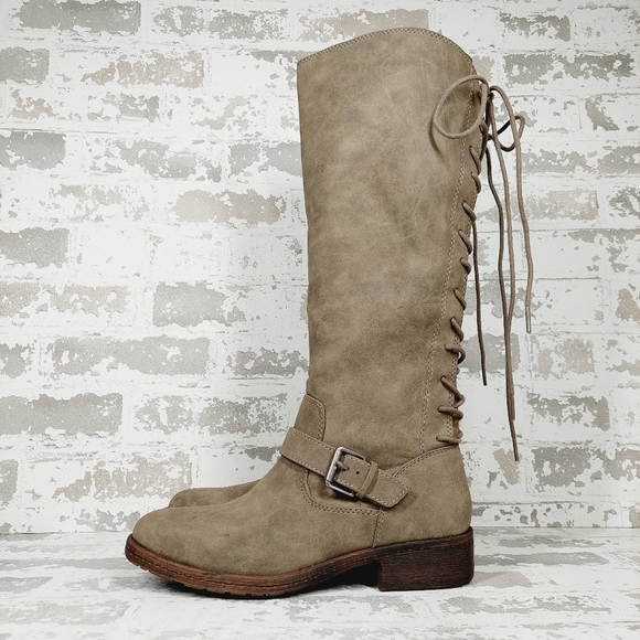 Sofft | Shoes | New Eurosoft Selden Laceup Tall Boot In Pietra Grey ...
